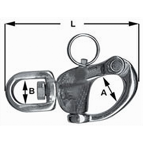Snap Shackles With Swivelling Eye Swivel Size 70 mm