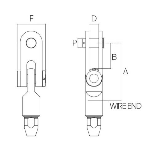 Sta-Lok Eye Toggle Fork Wire Diameter 12mm